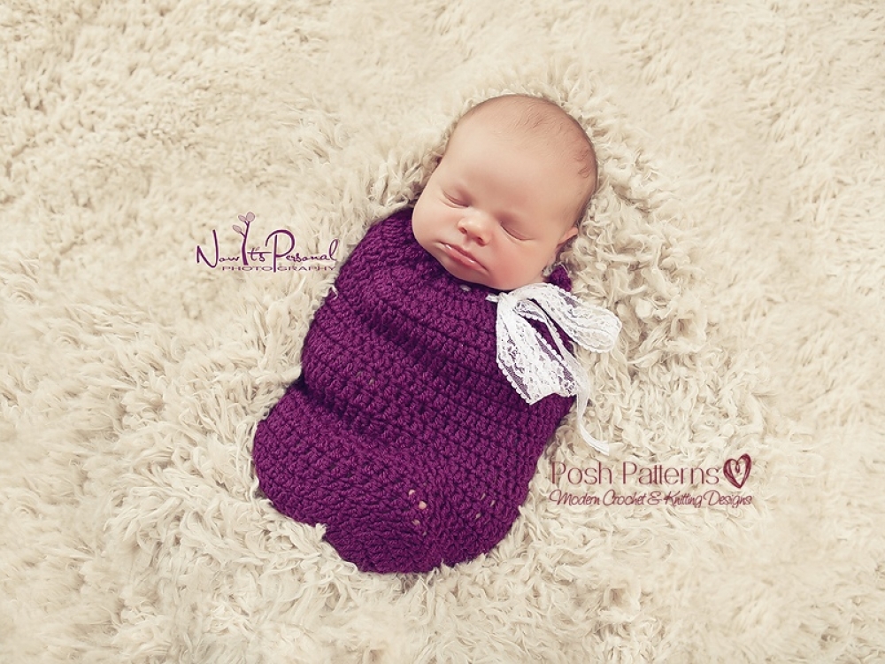 Crochet Cocoon Pattern - Newborn Swaddle Sack